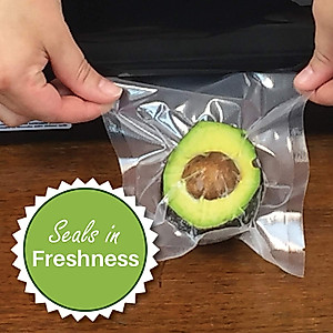 FoodVacBags 100-Feet Food Saver Compatible Vacuum Sealer Bag Roll with Cutter Box, Commercial Grade Thickness, BPA-Phthalate Free, Sous Vide, Storage Bag (8" X 100')