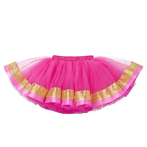 3rd 4th Birthday Outfit Baby Girls T-Shirt Top Vest Mini Tutu Skirt Crown Headband Three Four Years Cake Smash Photo Shoot Princess Kids Third Fourth Birthday Outfit Boho Party Hot Pink 3-4T