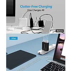 USB C Wall Charger, 4-Port 100W GaN USB C Charger, LIBRIDS Foldable PD 3.0 Fast Charger Block Power Adapter Compatible for MacBook Pro Air, iPhone 13 Pro max/12 Pro, Galaxy S20, USB-C Laptops, Black