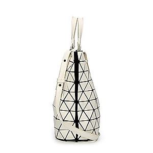 Luminous Purses Geometric Handbags for Women Changeable shape Reflective Shoulder Bag Matte Totes (Blue)