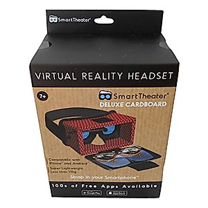 Smart Theater Virtual Reality Deluxe Cardboard Headset + 100's Free Apps