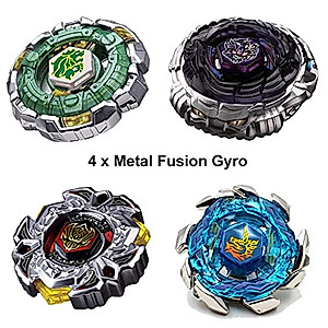 Burst Battle Metal Fusion Turbo Evolution Set with 4D Launcher Set Toys for Prime Boys Pegasus Battling Top