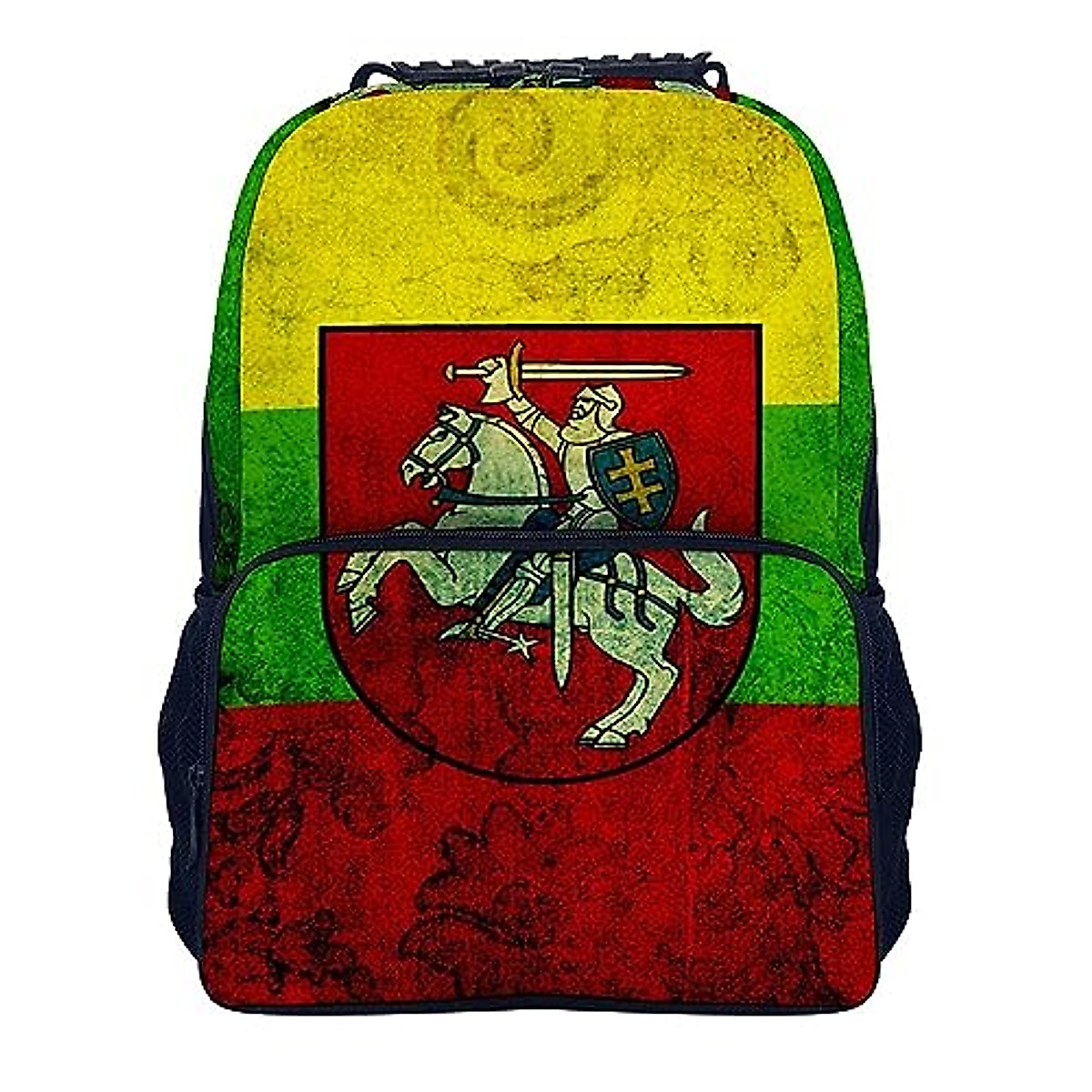 Lithuanian Flag Laptop Backpack Lightweight 16 Inch Travel Backpack Shoulder Bag Daypack for Men Women