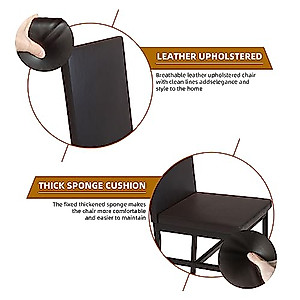 YOFE Dining Table Set for 6, Kitchen Table with 6 Chairs,Faux Marble Tabletop & 6 Leather Upholstered Chairs for Dining Room,Kitchen, Dinette, Breakfast Nook