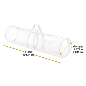Whitmor Gift Wrap Organizer 41 Inch, Clear/White
