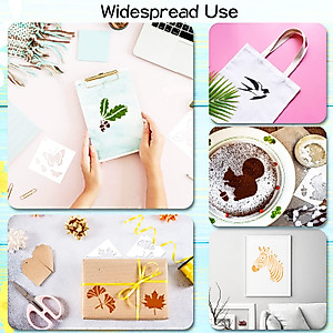 100 Pieces Stencil for Painting,3 Inch Flower Stencils DIY Craft Animal Reusable Template Paint Stencils for Painting on Wood, Crafts, Wall Home Decor