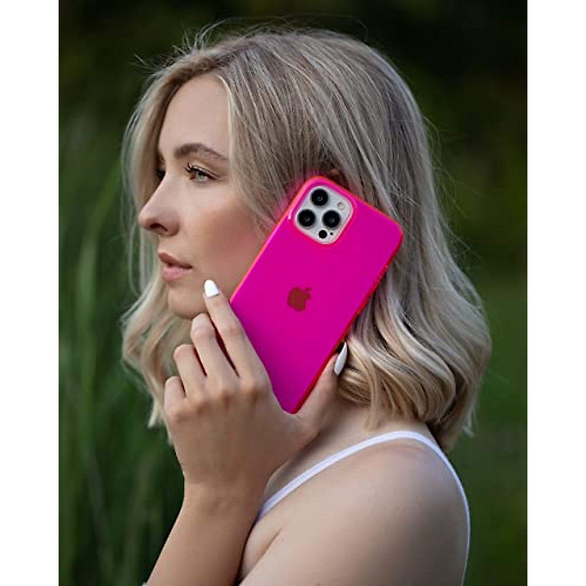 FELONY CASE - iPhone 13 Pro Max Neon Pink Clear Protective Case, TPU and Polycarbonate Shock-Absorbing Bright Cover - Crack Proof with a Gloss Finish - Wireless Charging Compatible