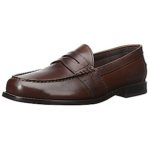 Nunn Bush Men's Noah Penny Loafer Dress Casual Slip On Shoe, Brown, 11 Wide