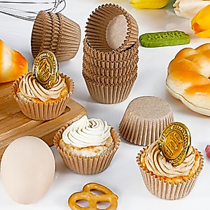 Caperci Standard Parchment Cupcake Liners for Baking 300 Pcs - Odorless Greaseproof Paper Muffin Baking Cups for Wedding Birthday Party Baby Shower Festivals (Natural)