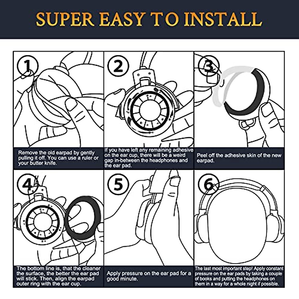 SOULWIT Protein Leather Earpads Replacement for Sony MDR-XB450, XB550, XB650 Headphones, Ear Pads Cushions for MDRXB450, XB450AP, XB550AP, XB650BT Headset