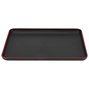ANKROYU Table Plates Japanese Style Rectangular Plastic Tray Black Food Tray Eating Table for Bed Plastic Food Tray Bar Tray Household Tray Food Serving Tray for Restaurant Home Hotel(30x20cm)