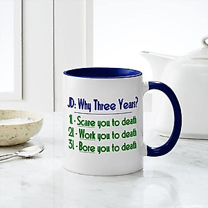 CafePress JD = Three Years Mug Ceramic Coffee Mug, Tea Cup 11 oz