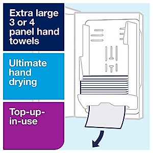 Tork Xpress Multifold Paper Towel Dispenser, Stainless Steel H2, One-at-a-Time Dispensing, Image Range, 463002