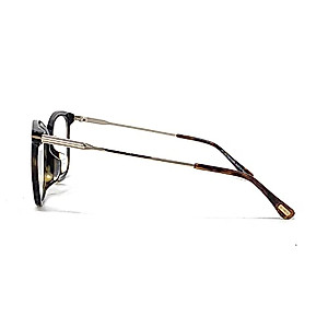 Eyeglasses Tom Ford FT 5510 052 Shiny Classic Dark Havana Front, Rose Gold Templ