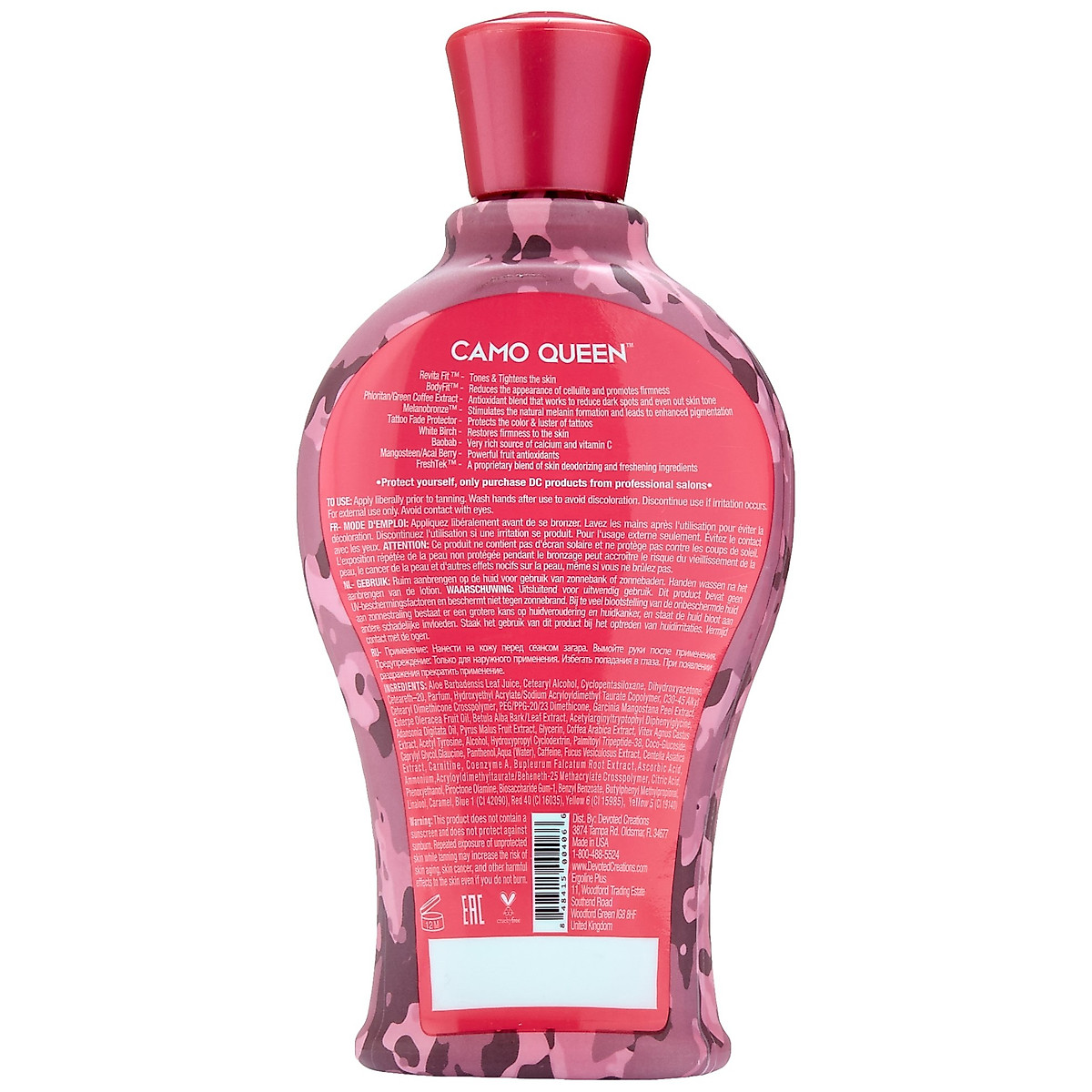 Devoted Creations Camo Queen Bronzing Lotion, 12.25 Fluid Ounce