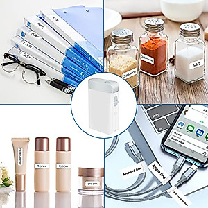 JOUIFIP Bluetooth Label Maker with Tape - Portable Inkless Label Printer for Office, Home, and Business