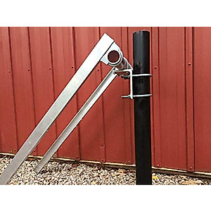Solar Panel Universal Double Arm Bracket Kit | Pole Mount | Fits Side or Top Pipe | 44" Rails | Fully Adjustable Tilt Mounting Rack | Adjustable Both Axis | Ground Mount Kit | Very Strong | Heavy Duty