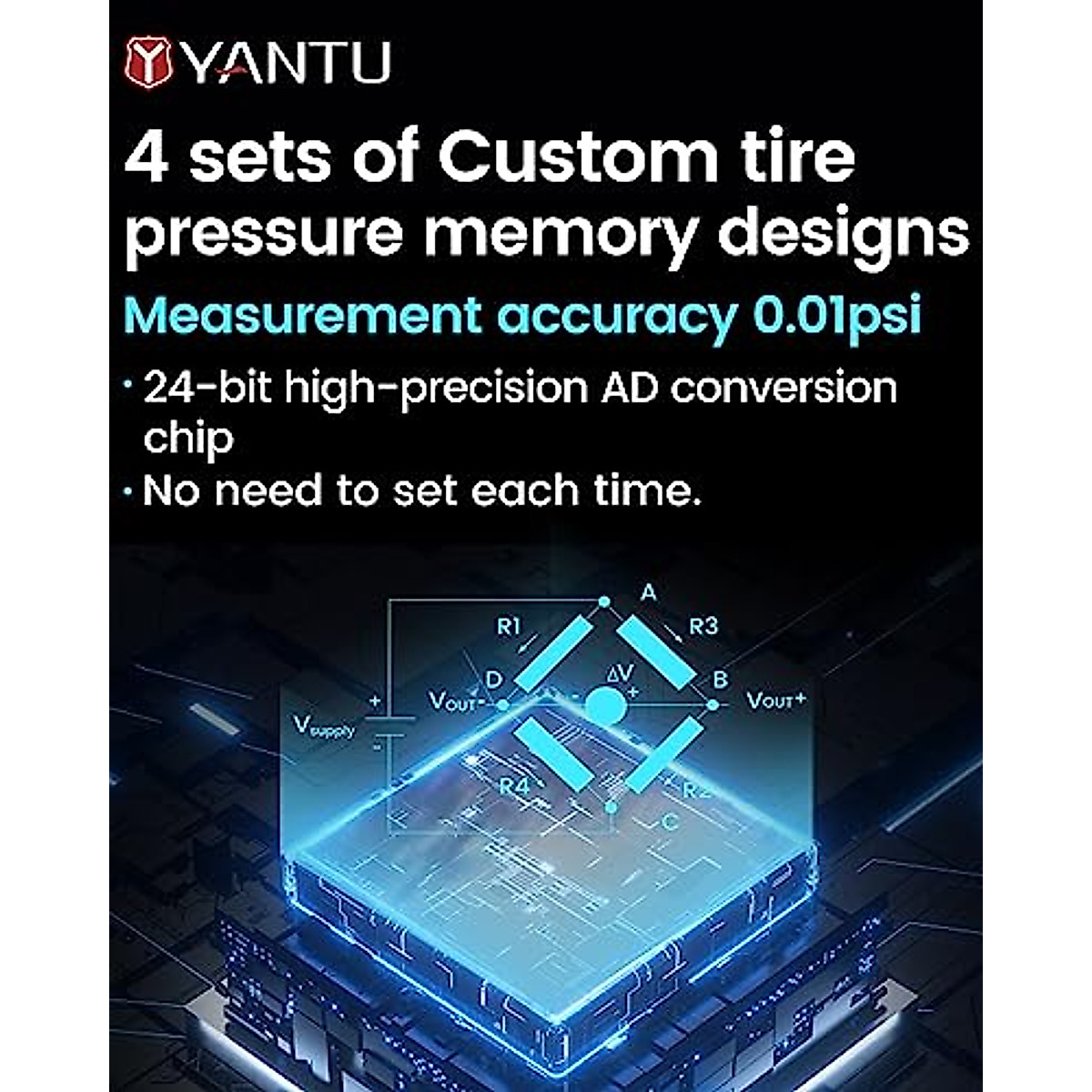 YANTU Cordless Tire Inflator Portable Air Compressor,12V Tire Pump Battery Powered, Dual Cylinder 2X Inflation, Air Pump for Inflatables with 8.3Inch Digital Large Screen for Off-Road/SUV/Pickup