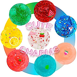 8 Pack Clear Slime Kit Crystal Clear Slime Set for Kids Clear Slime Party Favors Watermelon Clear Slime Kit for Girls 10-12 Soft Jelly Clear Slime Pack for Girls Boys