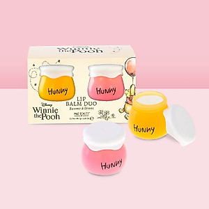Mad Beauty Disney Winnie the Pooh Honey Pot Lip Balm Duo | Cruelty-Free | Vanilla & Honey Scents | Skincare Gifts for Women, Adults and Kids