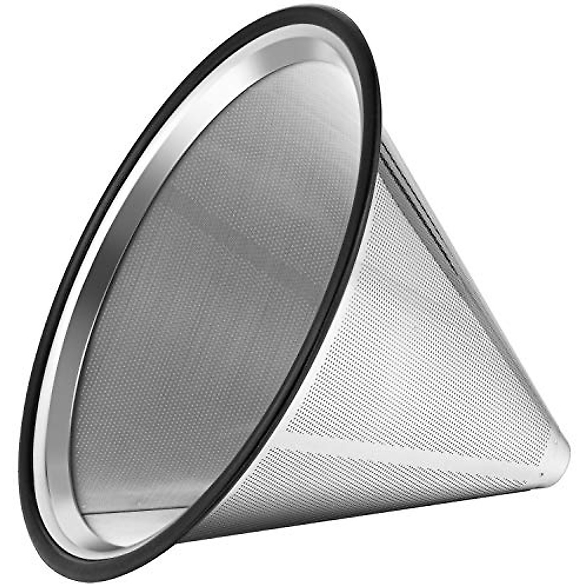 TEEMADE Pour Over Coffee Filter Metal Base Reusable Stainless Steel Coffee Dripper Perfect for Chemex Hario Bodum & Other Coffee Makers Paperless Coffee Filter for Sustainable Brewing