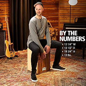 Meinl Percussion Ebony Bass Cajon with Snare Pedal (JBC6EY)