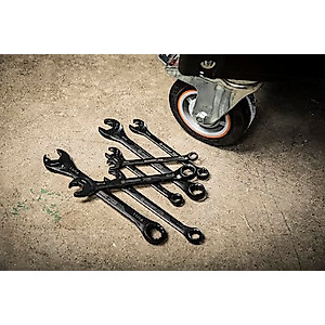 Crescent 7 Piece X6 Black Oxide Spline Open End Ratcheting Combination SAE Wrench Set - CX6RWS7