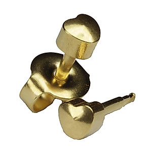 Ear Piercing Earrings 3 Pairs of 4mm Gold Shapes 16ga Thick Post Studex Studs Hypoallergenic