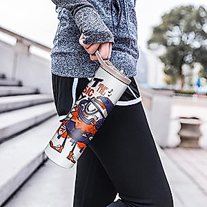 AGH 30oz Sublimation Tumblers with Handle Leak-proof Straight Skinny Tumblers with 2 Lids, Stainless Steel Insulated Vacuum Coffee Tumbler with Lid and Straw, 2 Pack Sublimation Blanks Travel Tumbler