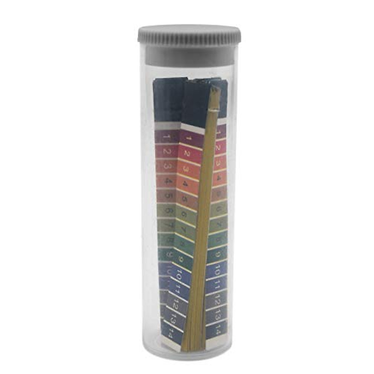 pH Test Strips 1-14 Range, 100 Testing Papers (20 x 5 Booklets in Plastic Vial) - for Acid & Alkaline Levels, Water, Soil, Wine, Soap-Making, Chemistry, Pool - Eisco Labs