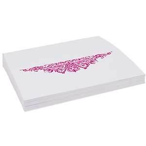 Paisley Place Cards, Fuschia (Choose Color), Set of 25, Pre-cut and Scored - Wedding, Party, Dinner, and Special Events - Made in the USA