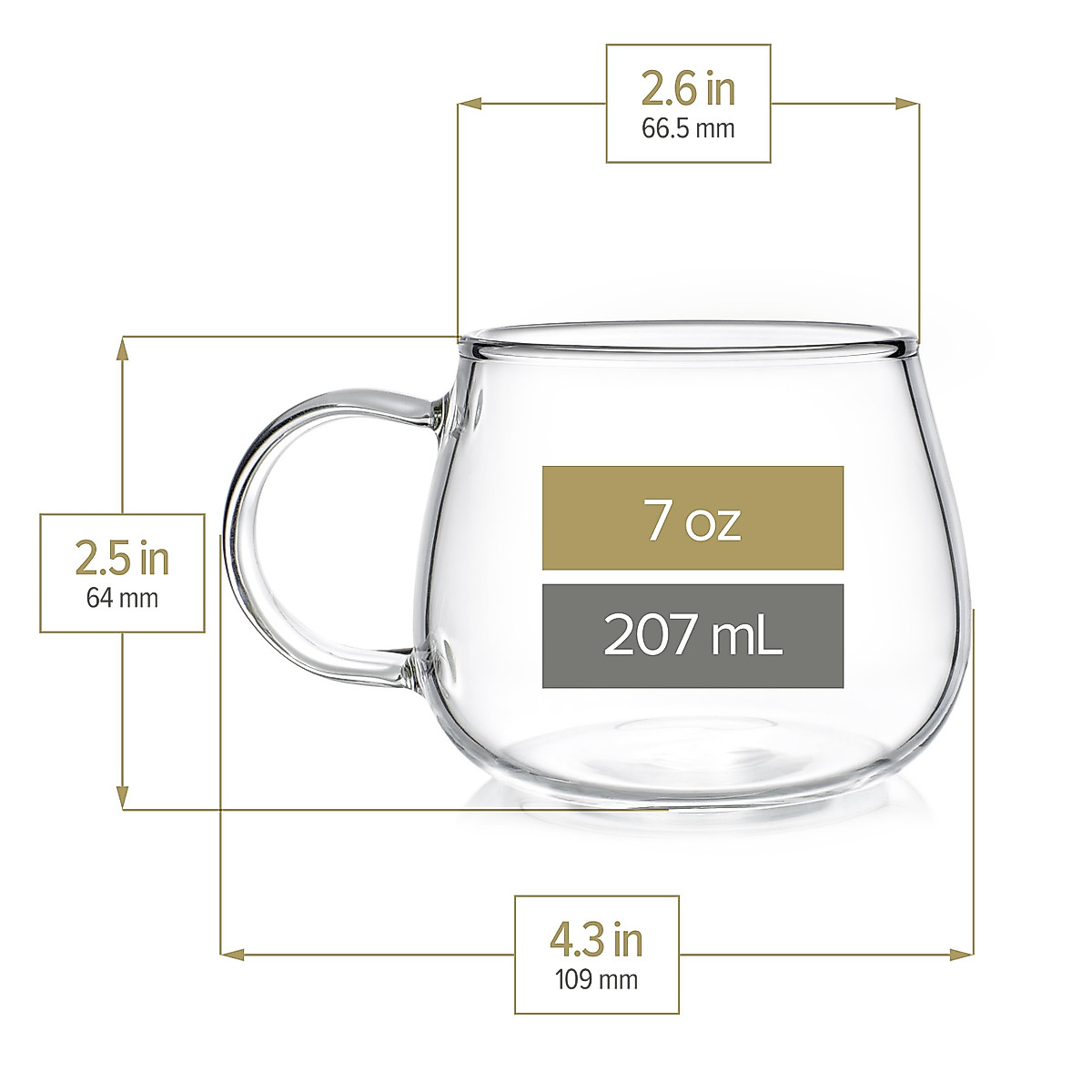 Teabloom Heatproof Glass Teapot Set with Removable Loose Tea Infuser (Standard Size: 32oz/946ml) and Four Borosilicate Glass Teacups (7oz/207ml) - Lead-free Blossoms Glass Tea Set