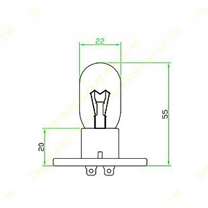 WSDCN.COM 2 Pack, Fulfilled by Amazon, New Microwave Oven Light Bulb Lamp Globe Z187 125V 20W