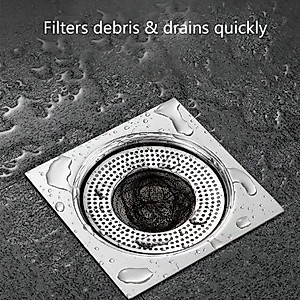 YEZILUU 2pcs, Cute silicone floor drain cover, Bathroom bathtub drain cover bathtub stopper, Kitchen sink water reservoir cover, Free floor drain strainer (Yellow - Duck + Blue - Duck)