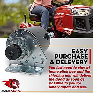 PROMintu 14 Tooth Starter Motor Replaces for 42 inch Craftsman LT1000 LT2000 LT3000 YT3000 DYT4000 Riding Lawn Mower Tractors with Briggs Stratton Intek 17HP 17.5HP 18HP 18.5HP 19HP 19.5HP 20HP