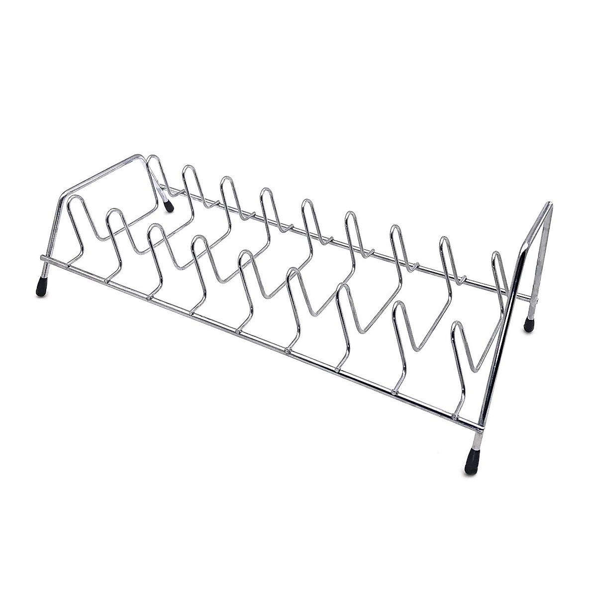 DGQ 8 Divider Wire Plate Rack and Lid Organizer Pan Organizer Sink Drying Rack for Chopping Board, Kitchen Cabinet Counter, Cookware