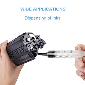 Blunt Tip Liquid Syringe Without Needle - Resin Refilling Glue Lube Liquid Plastic Syringes, 5 Pack 60 ml/cc Syringes for Lip Gloss Base Ink Precision Oil Craft Applicator