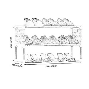 DINGZZ Shoe Storage Shelf Shoe Organizer, for 9 Pairs of Shoes in Closet Entryway Hallway (Color : D)