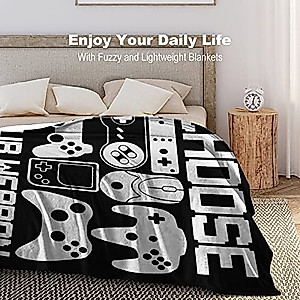 Gamer Gifts Throw Blanket Video Game Gaming Room Decor Funny Gaming Gifts for Men Boys Teen Girls