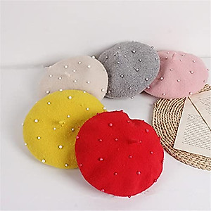 Baby Girls Beret Hats Peal Wool French Berets Toddler Princess Winter Warm Baby Kids Girls Cap Hat Artist Beret Hats 2-6Y (Black, 2-6 Years)