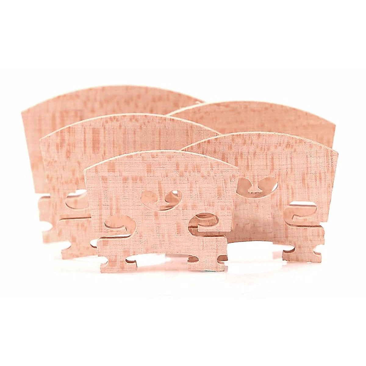 Jiayouy 12 pcs Fitted Violin Maple Bridge for 4/4 3/4 1/2 1/4 1/8 1/16 Violin Replacements Parts
