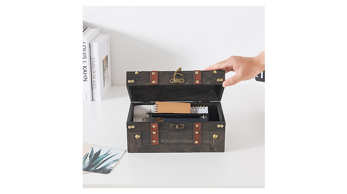 Soul & Lane Vintique Wooden Chest Duo - Elegant Storage Trunks
