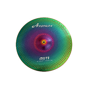 Arborea Mute Cymbal Set Low Volume Cymbal Pack 14"hi-hat+16"crash+18"crash+20"ride 5 Pieces Rainbow Drummer Practice Cymbal