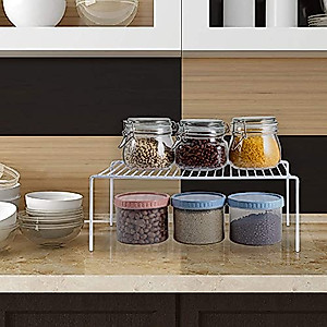 Redrubbit Large (15.7 x 9. 4 Inch) Cabinet Storage Shelf Rack & Redrubbit Expandable Cabinet Storage Shelf Rack