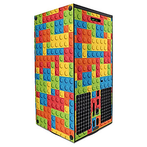 GNG Building Block Skins Compatible with Xbox Series X Console Decal Vinal Sticker + 2 Controller Set