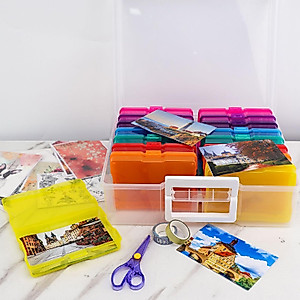 STOBAZA 1 Set Photo Storage Box Task Boxes for Special Education Pencil Dispenser for Classroom Postcard Organizer Photo and Craft Keepe Cards Organizer Multifunction 4 Box Plastic