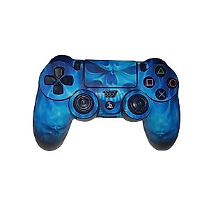 Niche Finds Branded Blue Flame Skull Fire Skull Compatible with PS4™ Compatible with Playstation™ 4 Skin Compatible with Dualshock™ Skin Decal for Single Controller