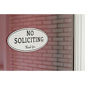 No Soliciting Sign – Digitally Printed Indoor/Outdoor Sign – Durable UV and Weather Resistant (Small - 2" x 5", Black with Gold Letters)