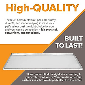 Metal Replacement Tray for Dog Crate - Stainless Steel - 41 x 26 x 1 - Chew Proof And Crack Proof Pet Kennel Tray - Replacement Pan for Midwest Central Metal Crates - by Pinnacle Woodcraft