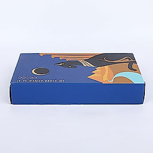 Docolor Makeup Brushes 19Pcs Makeup Brush Set Premium Gift Synthetic Powder Kabuki Foundation Contour Blush Concealer Eye Shadow Blending Liner Make Up Brush Kit, Ancient Egyptian Series